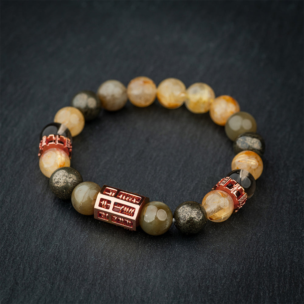 Triple Wealth Abacus Bracelet - The Bounty – Hoseiki Jewelry
