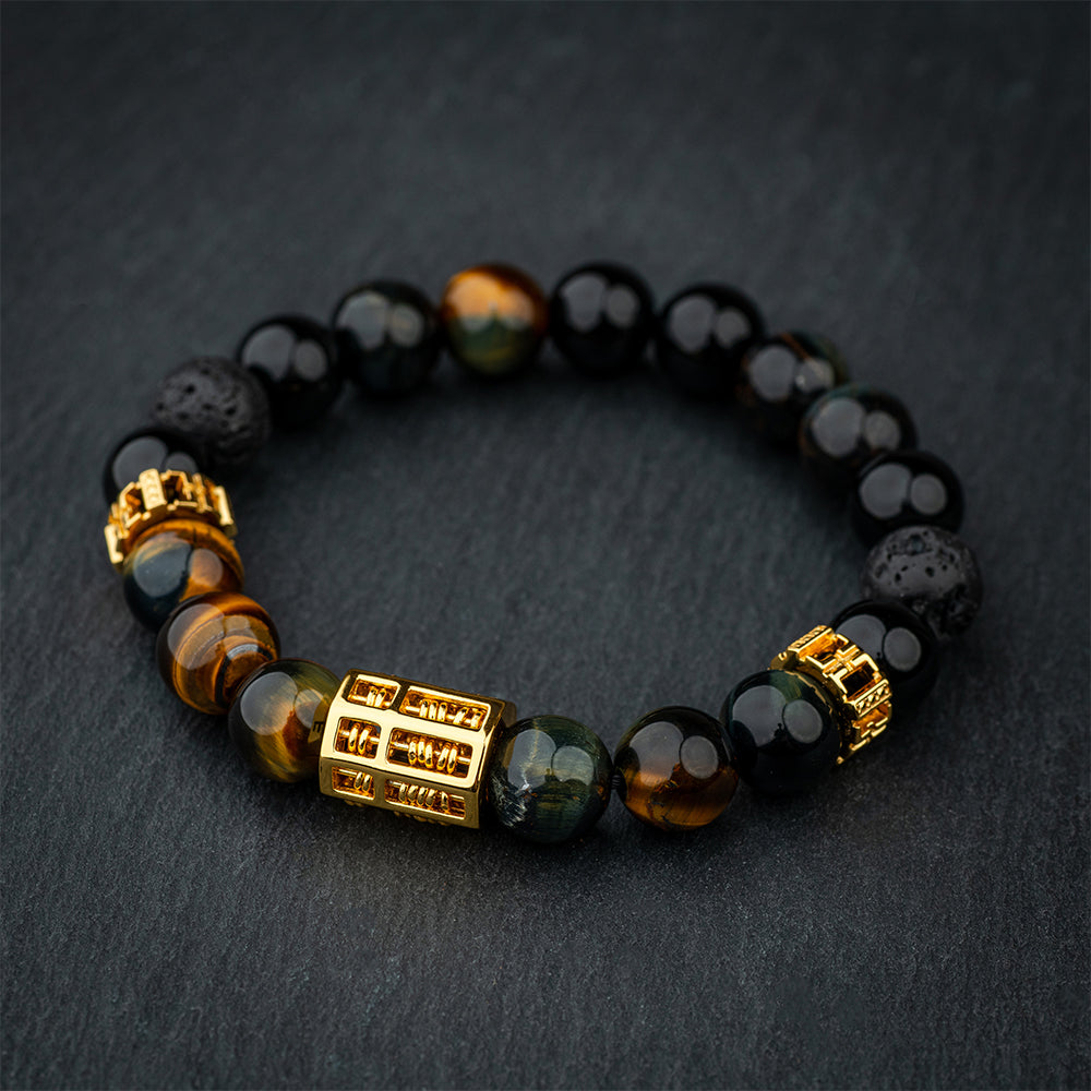 Triple Wealth Abacus Bracelet - The Grandeur – Hoseiki Jewelry